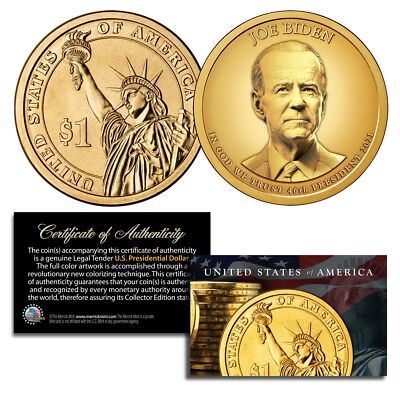 JOE BIDEN Genuine 46th President PRESIDENTIAL DOLLAR $1 U.S. Coin ...