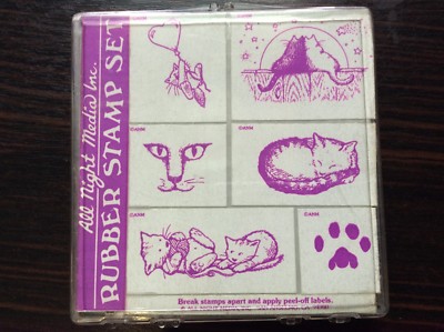 All Night Media Cats Kittens Dreams rubber stamp Vintage NEW set of 6 ...