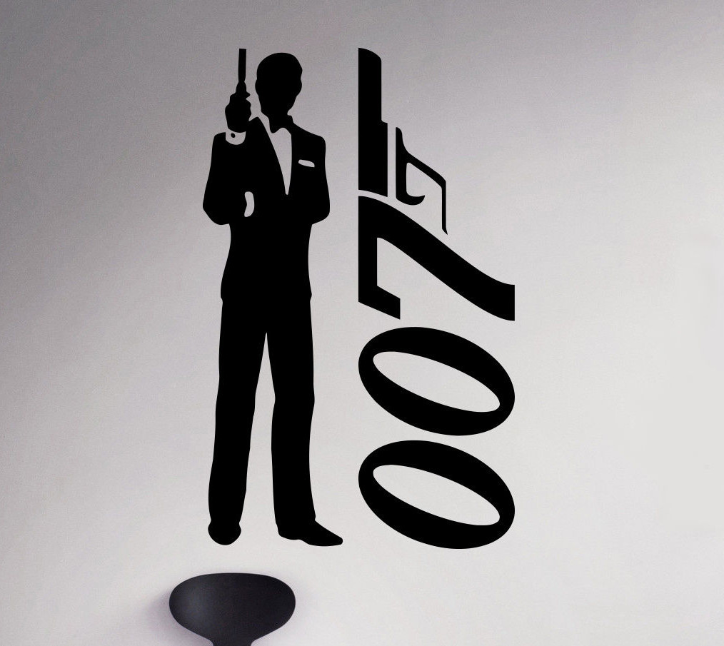 James Bond 007 Wall Decal Film Actor Vinyl Sticker Removable Art Decor ...