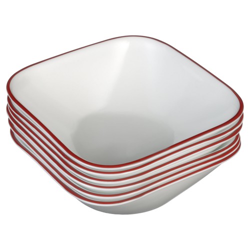 Corelle Splendor 22 oz Square Glass Cereal/Soup Bowl (Set of 6 ...