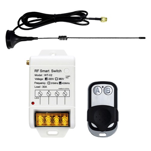 433MHz RF Remote Control Convenient AC220V 1CH Relay Receivers Useful ...