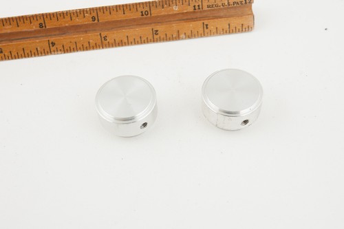 Pair Smooth Aluminum 1970s Radio/Stereo Knobs NOS Step Edge(WD2 ...