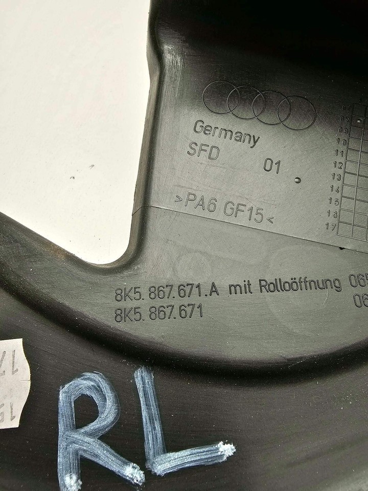 2009-2016 AUDI A4 S4 REAR LEFT SIDE UPPER DOOR WINDOW TRIM PANEL OEM ...