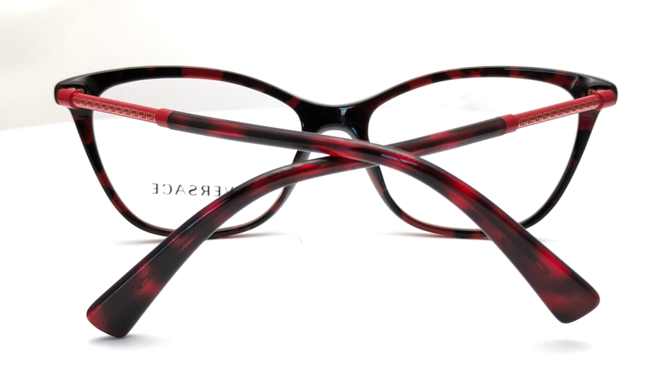Versace MOD 3248 989 Red Havana Cat Eye Womens Eyeglasses 54mm | eBay