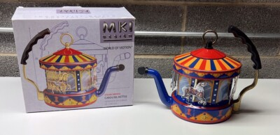 MKI Kamenstein World of Motion Tea Kettle Teapot Steam Driven Carousel ...