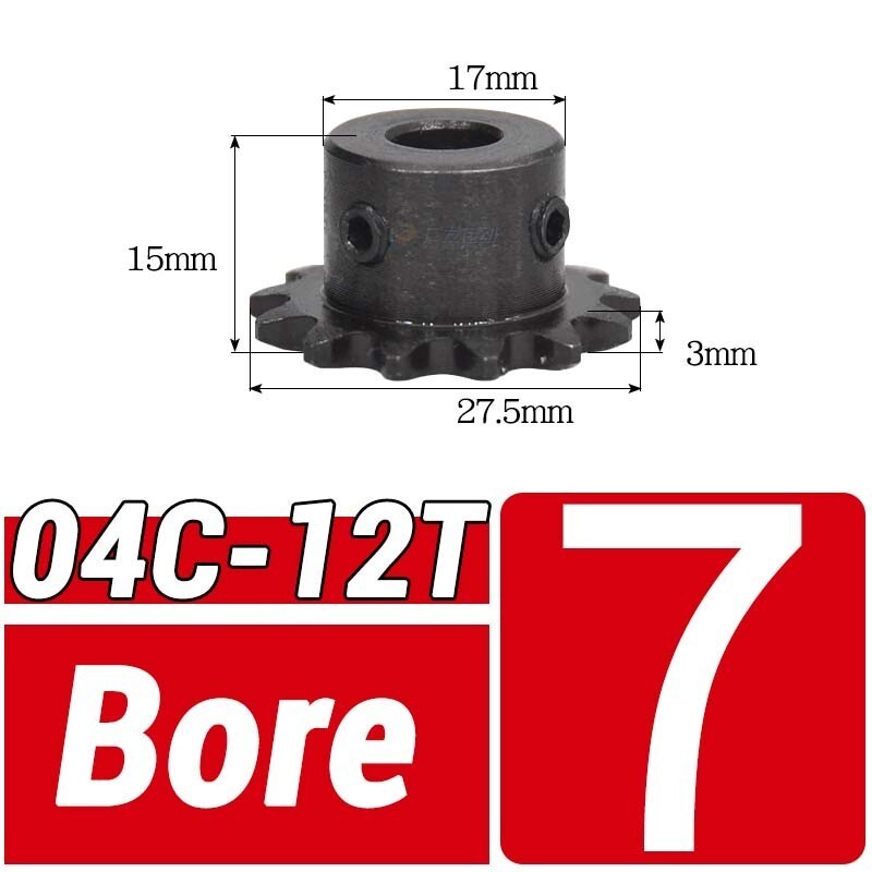 #25 Chain Drive Sprocket Wheel 9-40T Bore 5-20mm Pitch 1/4" 6.35mm For ...