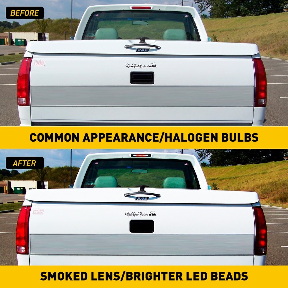 For 88-98 Chevy GMC C1500 K1500 Silverado Smoked LED 3rd Brake Light ...