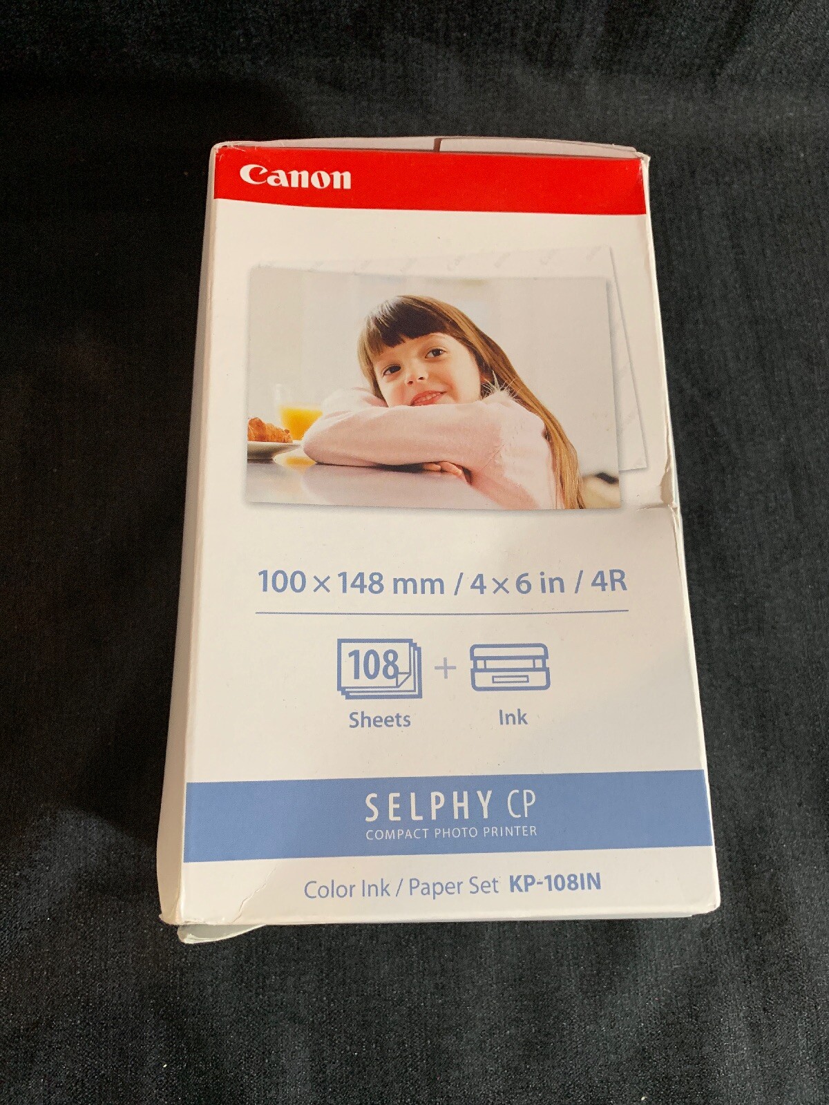 Canon Selphy KP-108IN Color Ink Paper Set 108 4x6 Sheets with 3 Toners ...
