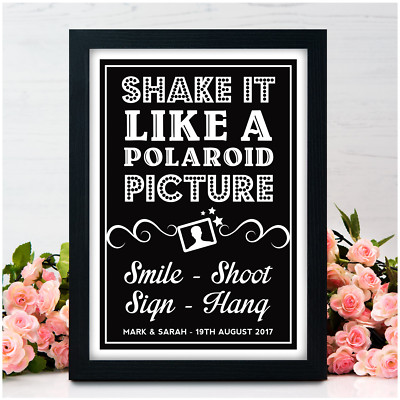 Shake It Like a Polaroid Picture PERSONALISED Wedding Photo Booth Signs ...