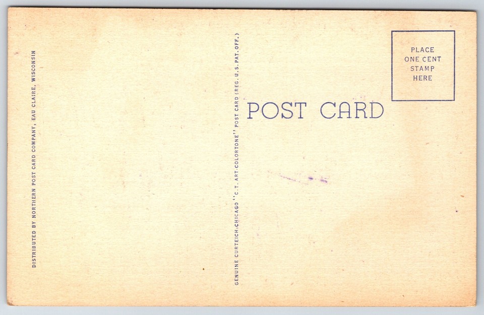 Rhinelander Wisconsin~Log Boom @ Paper Mill~Linen Postcard | eBay UK