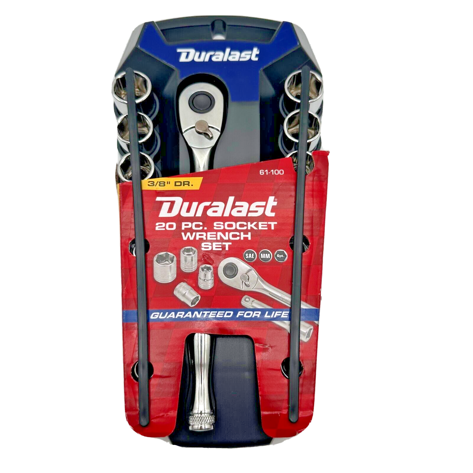 NEW Duralast 61-100 20-Piece 3/8" DR. Socket Wrench Set | eBay