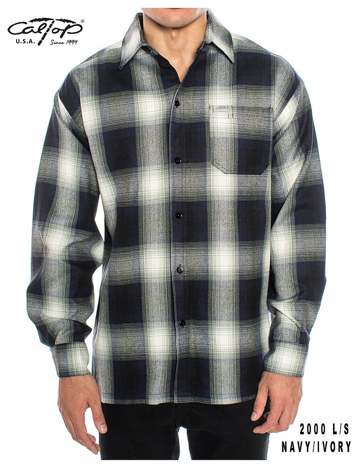 CALTOP OLD SCHOOL FLANNEL VETERANO LONGSLEEVE SHIRT PLAID SM-5X ...