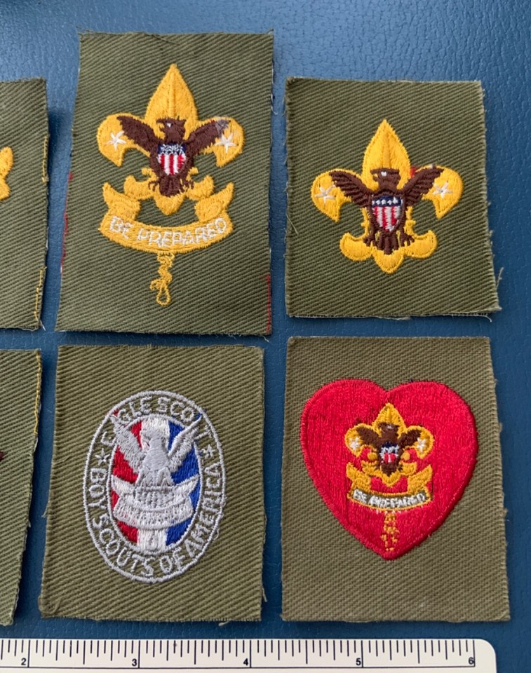 6 Vintage 1930s-40s BOY SCOUT Rank PATCHES First Second Class Star Life ...