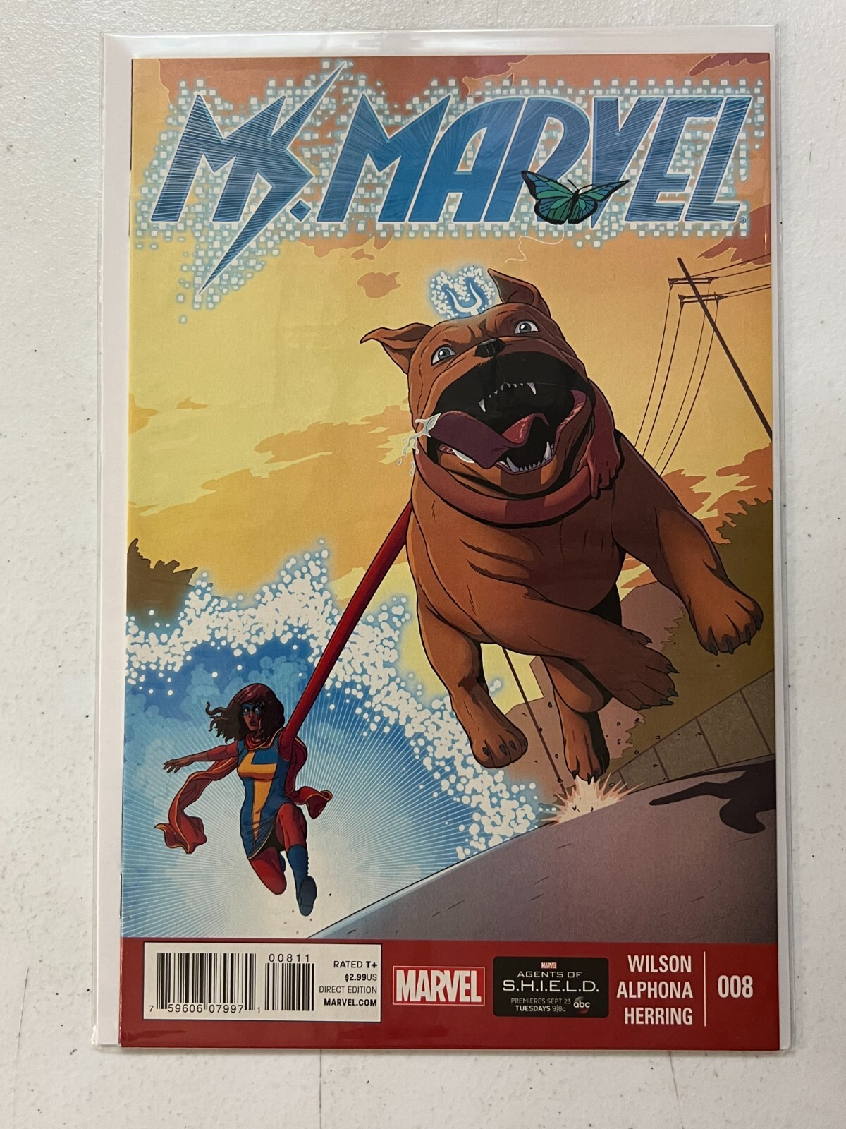 Ms. Marvel 8 (2014, Marvel) Lockjaw | Combined Shipping B&B | eBay