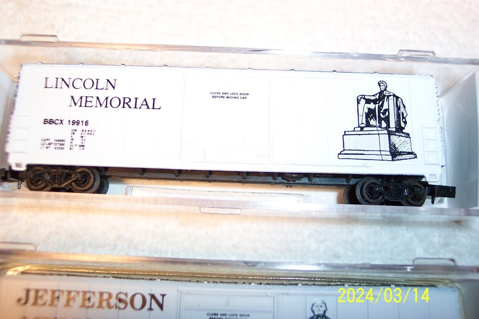 FIVE ( 5 ) BEV-BEL COLLECTION, 50 Ft. EVANS BOX CARS, N Scale, Lightly ...