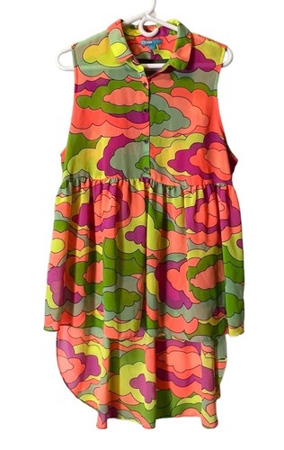 Nanette Lepore Swim Water Cover Up Size XL Retro Hippie Colorful Beach ...