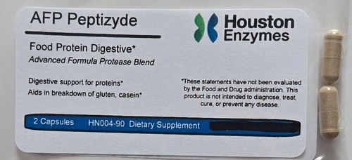 Houston Enzymes AFP Peptizyde for Digestive Support 76 Travel Packs w/2 ...