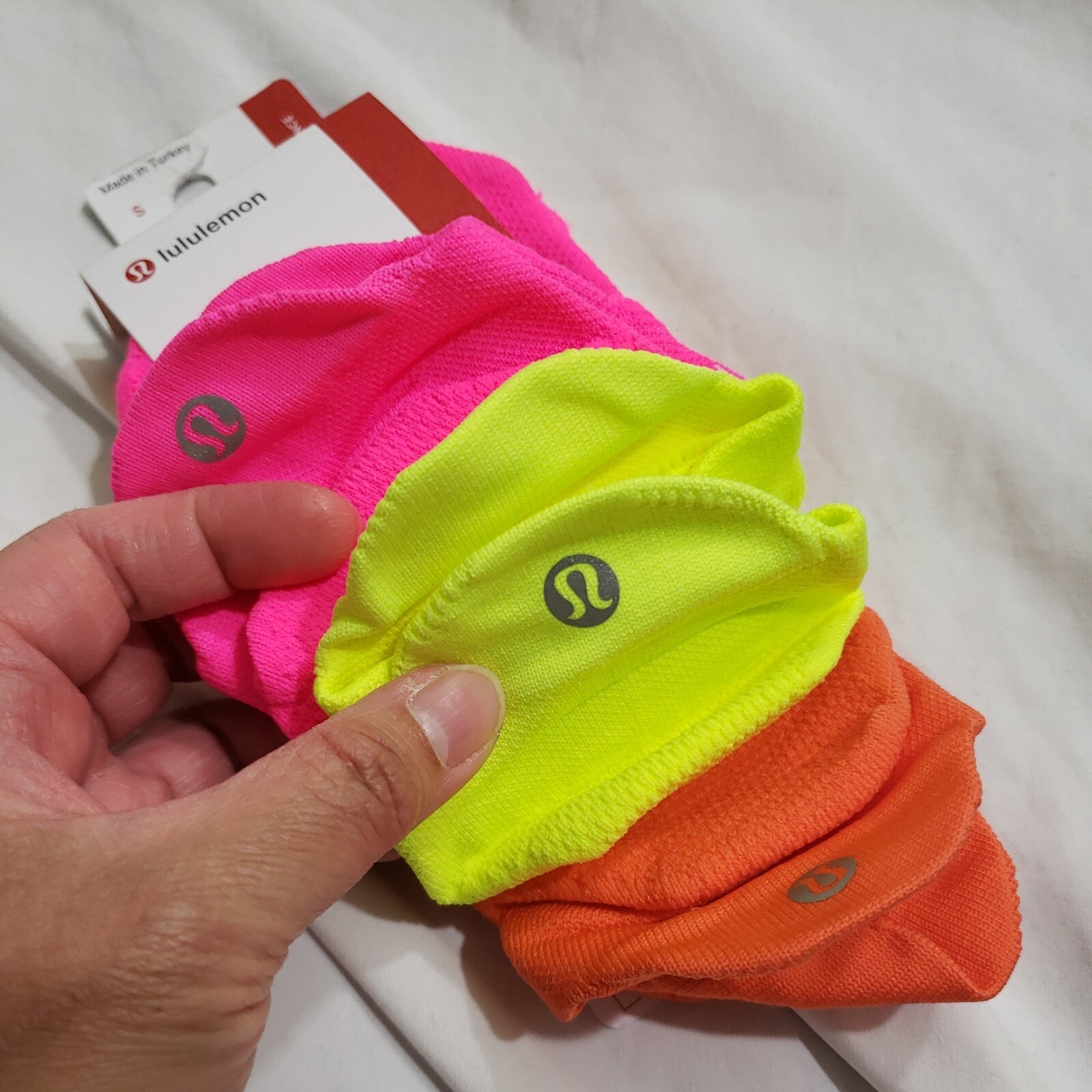 NWT Lululemon Power Stride Tab Sock Neon Colors 3-Pack - Small | eBay