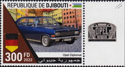 OPEL DIPLOMAT Luxury Car Automobile Stamp (2022 Djibouti) | eBay.de