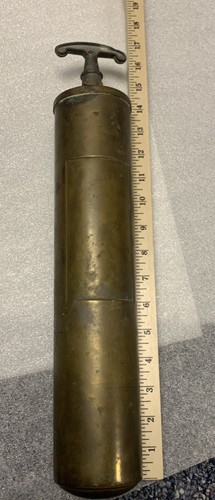 Vintage Brass / Copper Hand Pump Fire Extinguisher - Empty Antique ...