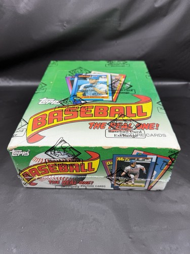 1990 Topps Baseball Rack Pack Box BBCE Wrapped Poss NNOF NO NAME Frank ...