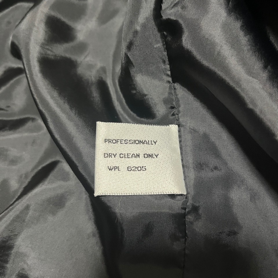 John Weitz Black Double Breasted Wool Blend Coat Size 10P | eBay