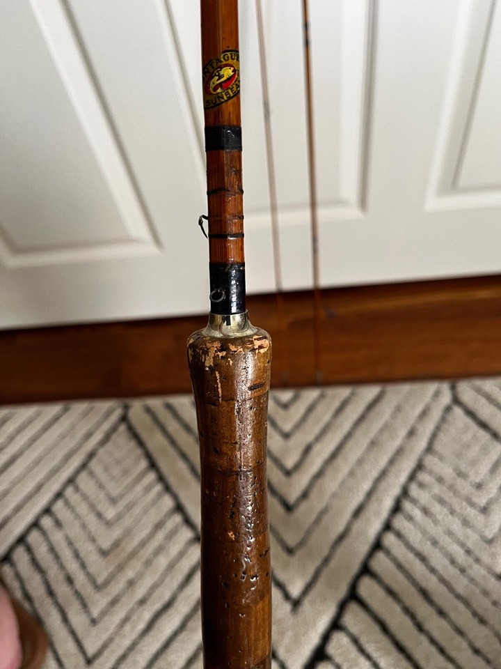 Vintage MONTAGUE SLIT BAMBOO 9' FLY ROD BEAUTIFUL CONDITION 3 PIECES | eBay