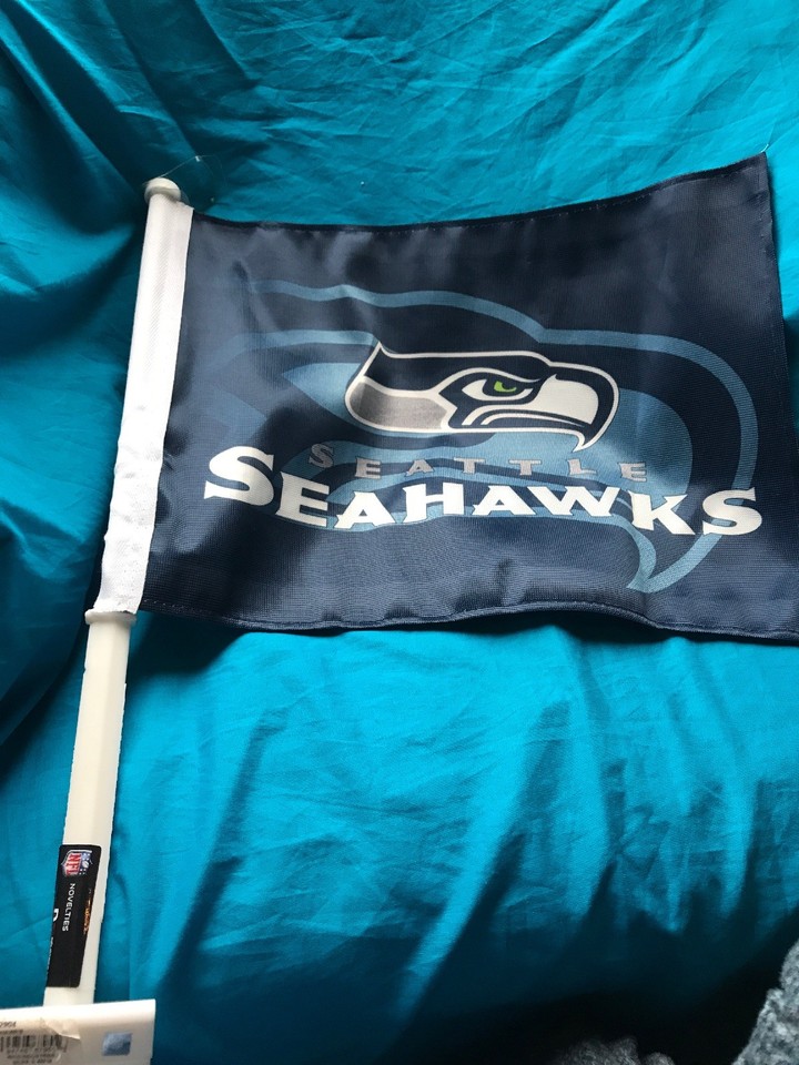 NFL Seattle Seahawks 11X14 Window Mount 2-Sided Car Flag Officially ...