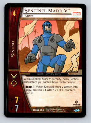 2004 Marvel VS System Sentinel Mark V MSM-133 Card CCG TCG Upper Deck ...