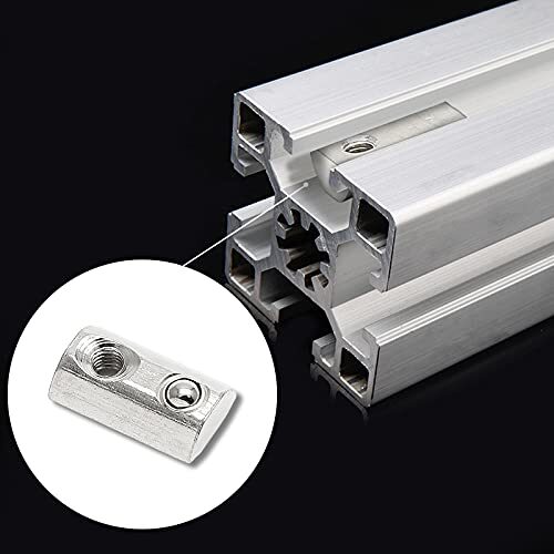 12 Pcs 4040 Series M6 Half Round Roll in Spring T Nuts Roll in Spring ...