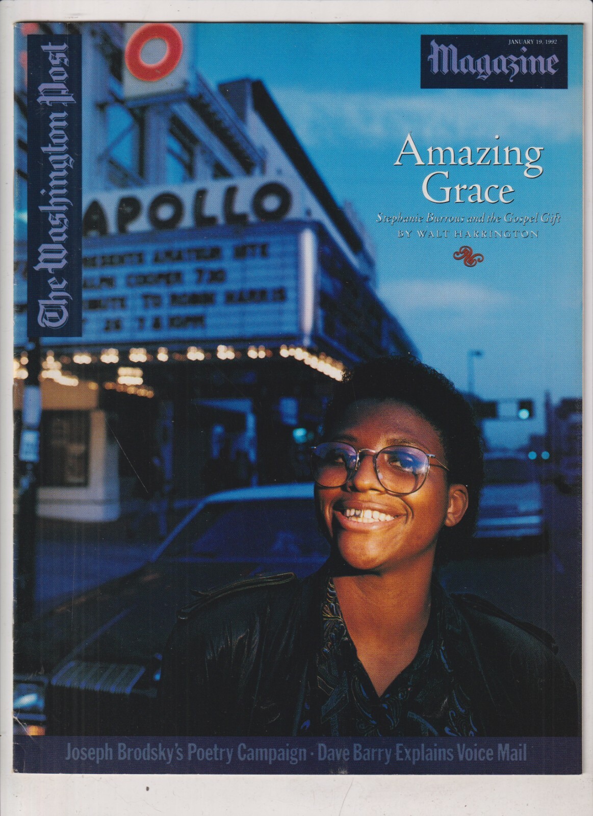 Washington Post Stephanie Burrows And Gospel Gift January 19, 1992 ...