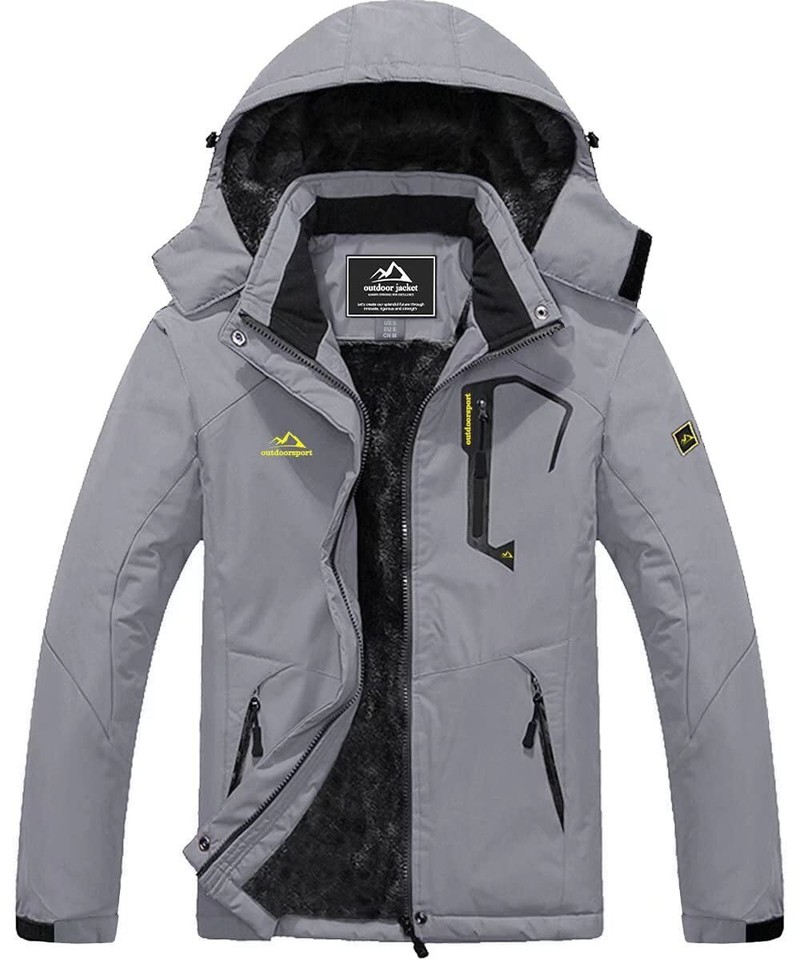 Men's Waterproof Winter Jacket Warm Winter Coats Outdoor Ski Snow ...