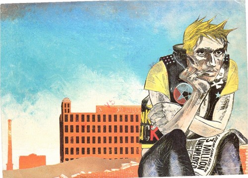 End of Mill by Ken Sprague Artist/Activist Drawing Youth Unemployment ...