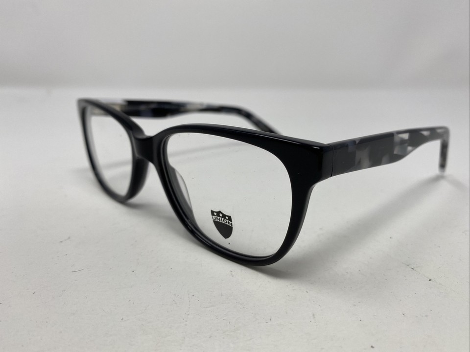 Union Just A Splash Of Color C1 52-17-140 Black Tortoise Eyeglasses ...
