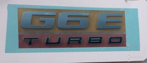 Ford Falcon FG G6E Turbo boot lid badge - BLACK | eBay