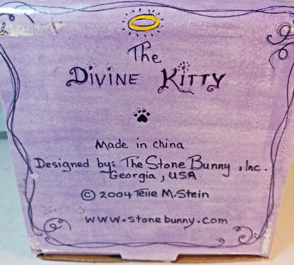 Vintage 2004 Telle M. Stein The Divine Kitty "Michael" Angelic Figurine ...