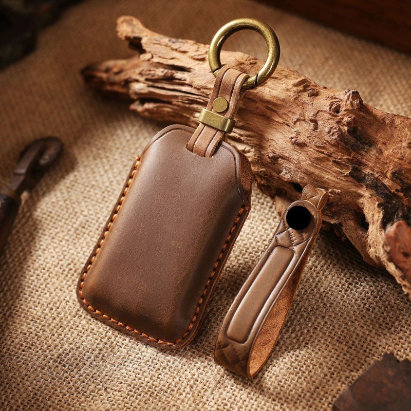 Genuine Leather Car Smart Key Case Cover Bag For Jeep Grand Cherokee ...