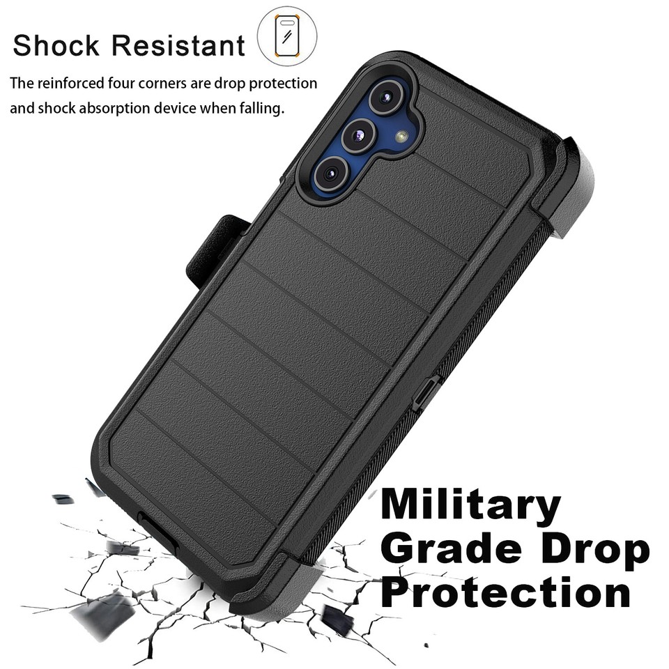 For Samsung Galaxy A35 5G Case with Screen Protector +Belt Clip Heavy ...