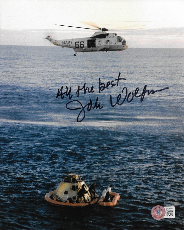 John Wolfram Signed 8x10 Photo Autographed BAS Apollo 11 Navy Seal ...