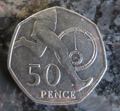 Rare Roger Bannister Running Leg and Stopwatch 2004 50p Circulated Coin ...