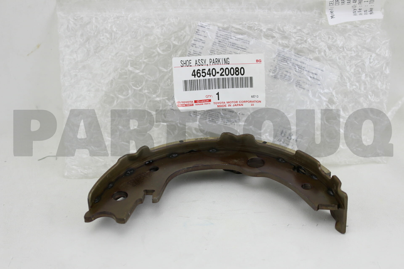 4654020080 Genuine Toyota SHOE ASSY, PARKING BRAKE NO.1, RH/LH 46540 ...