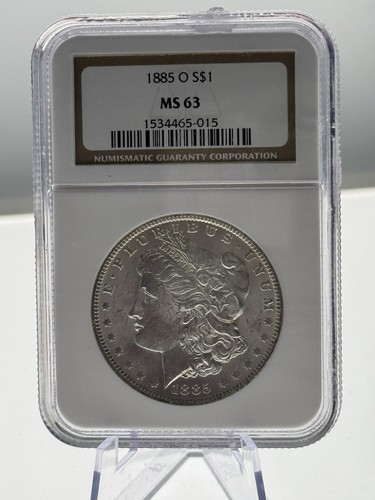 1885-O Morgan Dollar MS63 NGC Gem Uncirculated Bright White! Very Sharp ...