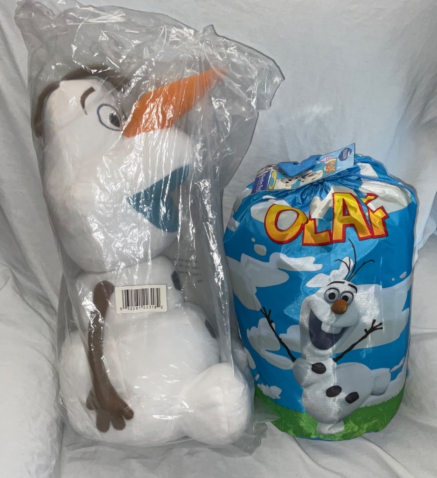 Disney Frozen Olaf 21’ Plush Cuddle Pillow & Olaf Sleeping Bag - NEW ...