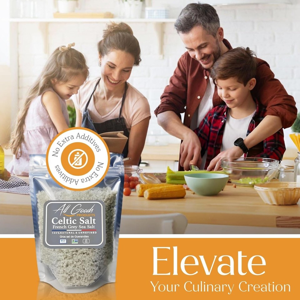 All Goods 5Oz Coarse, Hand Harvested Celtic Salt Organic 82 Minerals ...