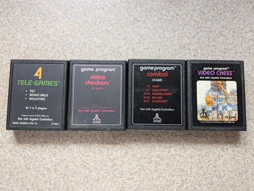 Atari 2600 Lot Of 4 Tele Games Video Chess Video Checkers Combat | eBay