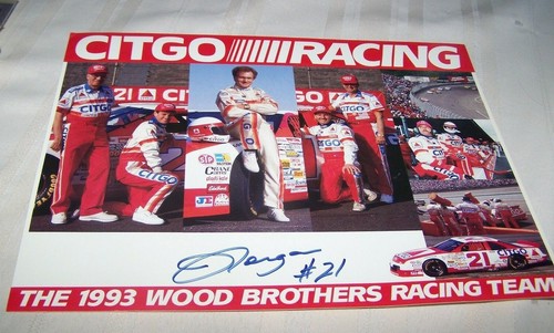 Morgan Shepherd Autograph CITGO #21 Nascar 1993 Racing Postcard Team ...