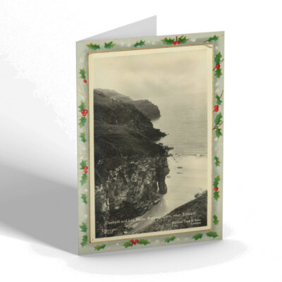 CHRISTMAS CARD Vintage Cornwall - Elephant & Lye Rocks, Bossiney Cove ...