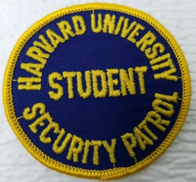 Harvard University Campus Student Security Patrol Police Patch Iron On ...