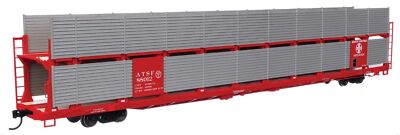 Walthers 910-8102 HO Scale 89' Bi-Level Shielded Auto Rack AT&SF Santa ...