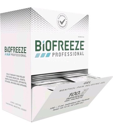 SEALED Biofreeze Professional Pain Relieving Gel 3mL On-the-Go 100 ...